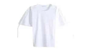 Givenchy Bows Gathered Shoulder Tee Shirt - White