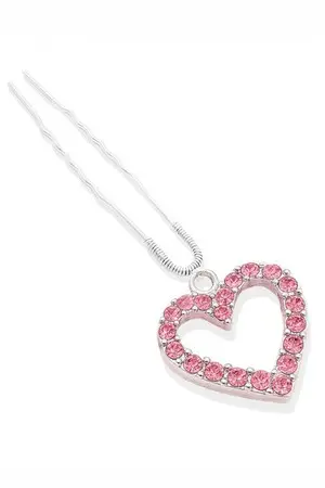 HAIR DRAMA CO Crystal Heart U Pin