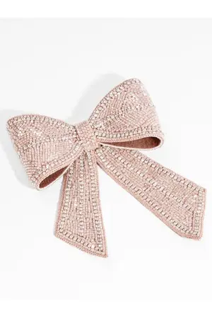 HAIR DRAMA CO Blush Diamond Beaded Hair Bow