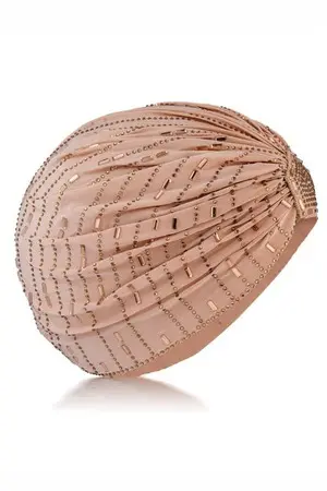HAIR DRAMA CO Sahara Glow Crystal Headwrap - Beige