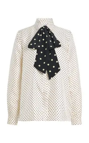 Françoise Nokia Silk Shirt - Black/white