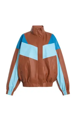 Françoise Terry Leather Jacket - Brown