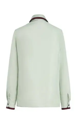 Françoise Fanny Silk Shirt - Green
