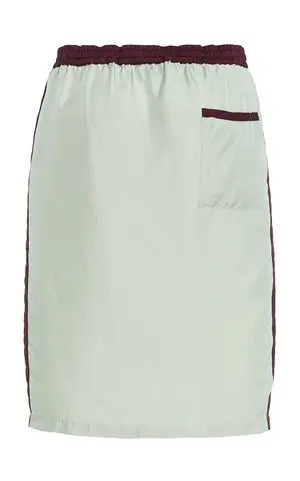 Françoise Fanny Silk Midi Skirt - Green