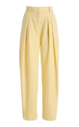 Françoise Vanessa Wool-blend Pants - Yellow