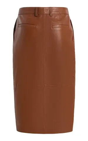 Françoise Aka Leather Midi Skirt