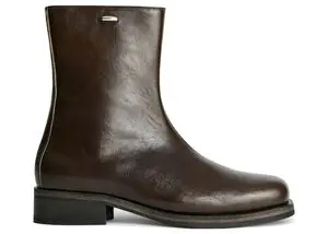 Our Legacy Camion Boot Leather - Deep Olive