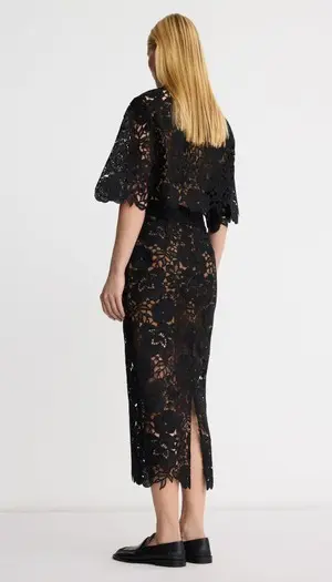 Smythe Lace Pencil Midi Skirt