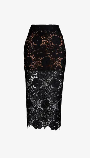 Smythe Lace Pencil Midi Skirt