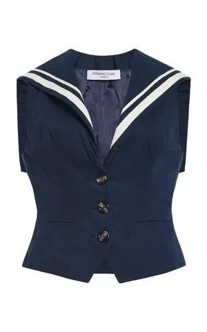 Françoise Claudia Cotton Top - Navy