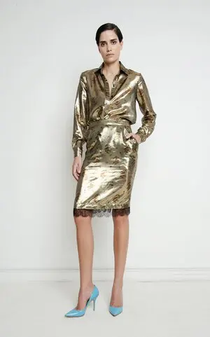 Françoise Nokia Silk-lurex Shirt