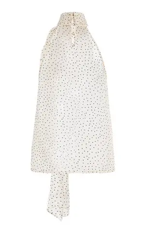 Françoise Susan Silk Blouse - Black/white