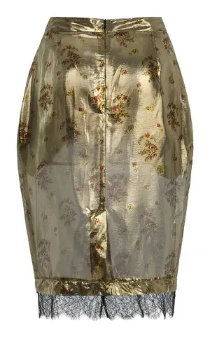 Françoise Layla Silk-lurex Skirt