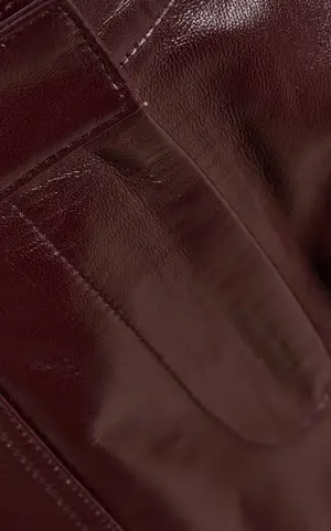 Françoise Gaia Leather Barrel-leg Pants