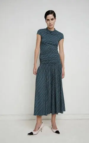 Françoise Nora Jersey Midi Skirt - Blue