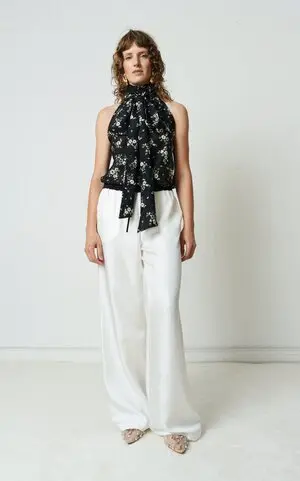 Françoise Fanny Silk Wide-leg Pants