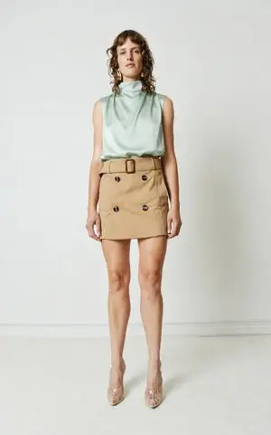 Françoise Solène Cotton Mini Skirt