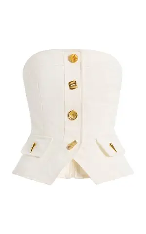 Françoise Bijou Cotton Top - White
