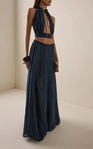 Françoise Savannah Cotton-silk Maxi Skirt
