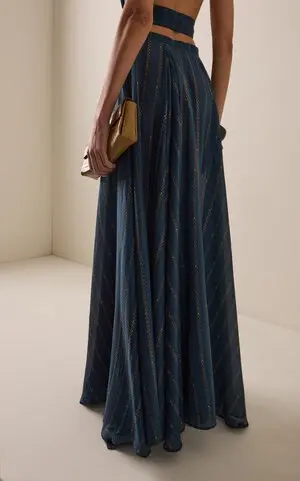 Françoise Savannah Cotton-silk Maxi Skirt