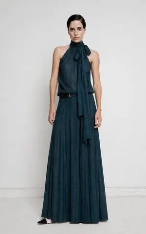 Françoise Savannah Cotton-silk Maxi Skirt