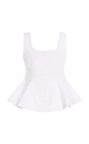 Françoise Marie Cotton-blend Peplum Top