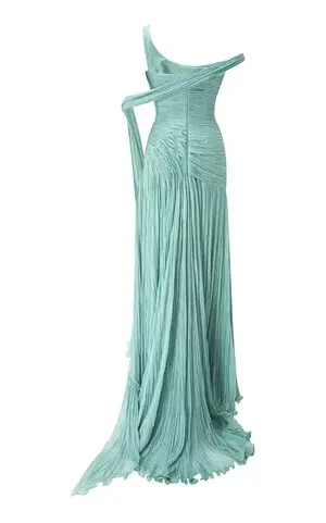 MARMAR HALIM Asymmetric Chiffon Maxi Dress