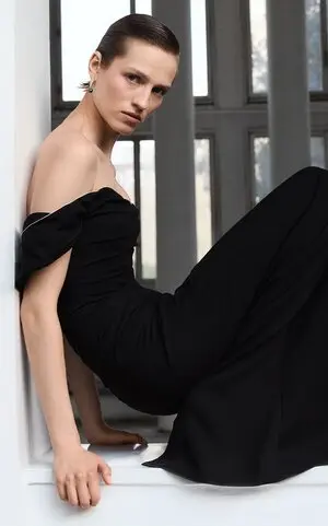 MARMAR HALIM Off-the-shoulder Draped Crepe Maxi Dress