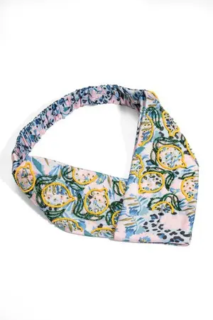 HAIR DRAMA CO Tropical Knotted Headband - Blue