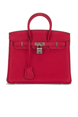 FWRD RENEW Hermes Togo Birkin 25 Handbag - Rouge
