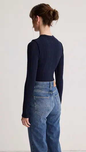 Smythe Pointelle Knit Crewneck