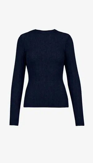Smythe Pointelle Knit Crewneck