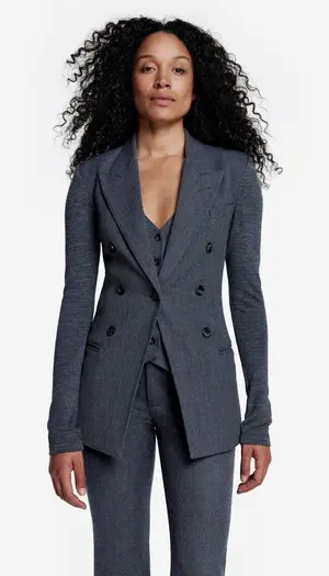 Smythe Not A Db Blazer With Jersey Sleeve - Charcoal Grey