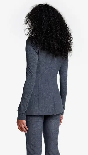 Smythe Double Breasted Blazer With Jersey Sleeves - Charcoal Grey