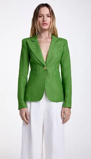 Smythe Linen Classic Duchess Blazer - Grass Linen