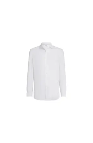 Brunello Cucinelli Linen Shirt With Spread Collar