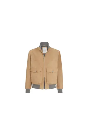 Brunello Cucinelli Suede Bomber Jacket With Thermore® Padding
