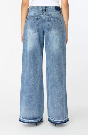 FADE OUT LOUD Maya Two-tone Ultra Wide-leg Jeans