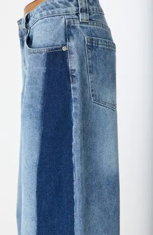 FADE OUT LOUD Maya Two-tone Ultra Wide-leg Jeans