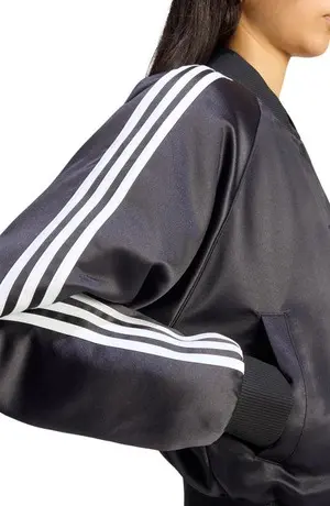 ADIDAS ORIGINALS Sst Satin Bomber Jacket With Three Stripes