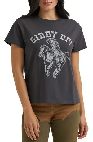 Wrangler Giddy Up Graphic T-shirt - Black