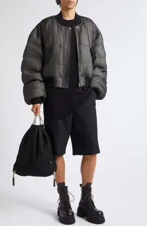 Rick Owens Tailored Wool Whipcord Work Shorts