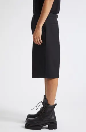 Rick Owens Tailored Wool Whipcord Work Shorts