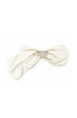 BINATA MILLINERY Mayumi Oversized Silk Bow Comb