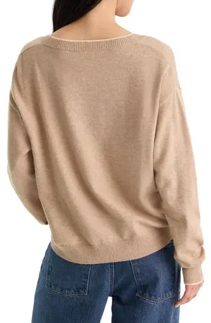 Good American The Cozy V-neck Sweater