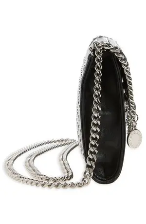 Stella McCartney Falabella Studded Faux Leather Wallet On A Chain