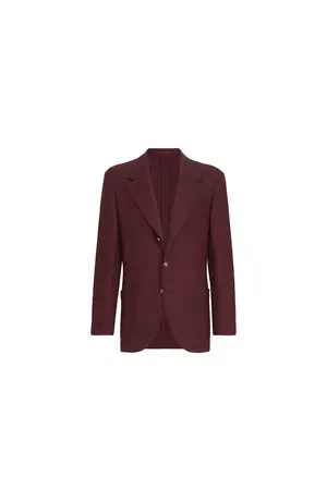 Brunello Cucinelli Cashmere Panama Deconstructed Blazer With Patch Pockets And Metal Buttons