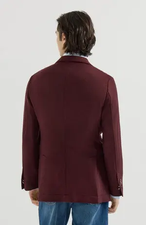 Brunello Cucinelli Cashmere Panama Deconstructed Blazer With Patch Pockets And Metal Buttons