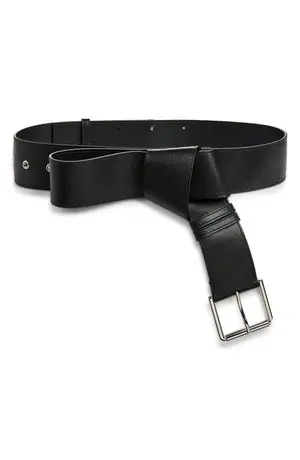 Givenchy Windsor Knot Leather Belt With Buckle