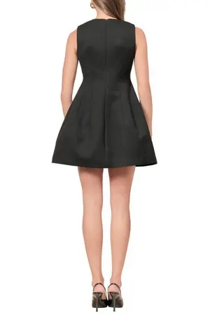 MAUDE CLUB Loretta Floral Appliqué Sleeveless Mini Dress